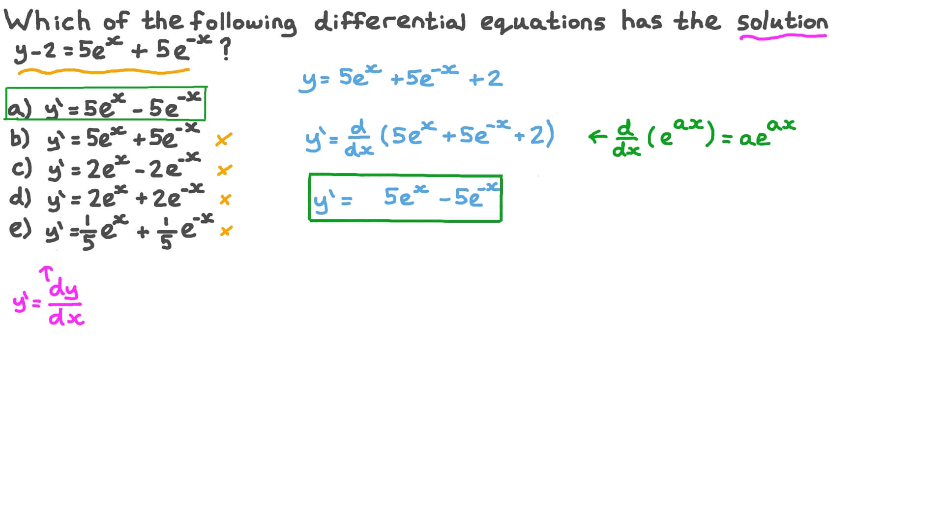 Question Video Finding The Differential Equation Using One Of Its question-video-finding-the-differential-equation-using-one-of-its