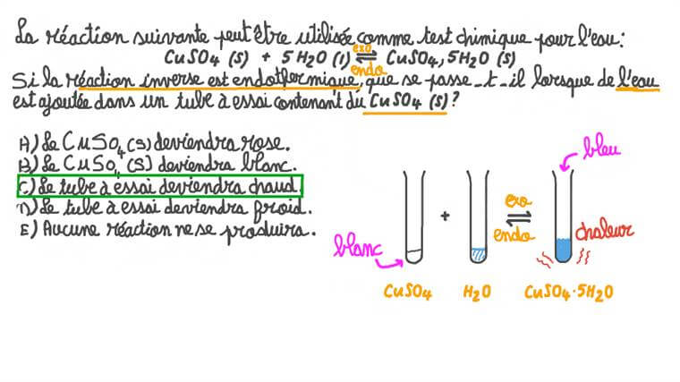 Leçon : Réactions réversibles et irréversibles | Nagwa