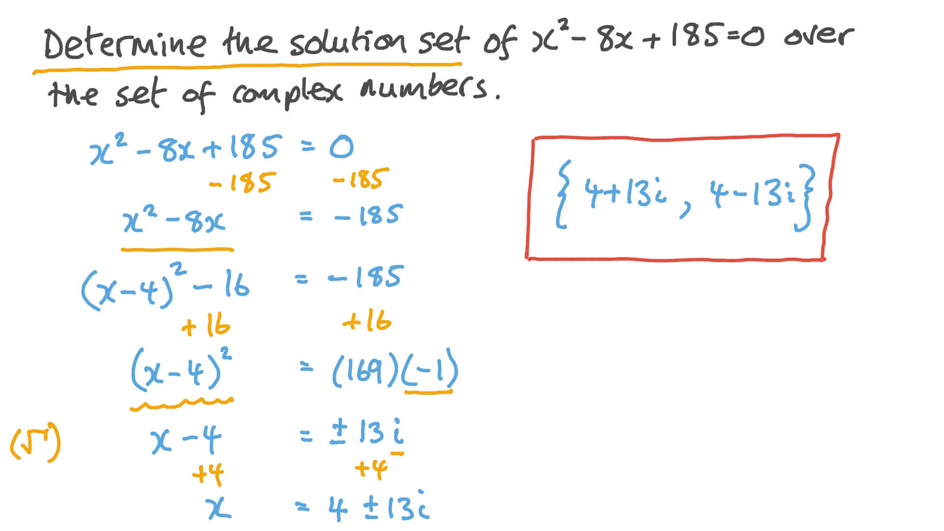 ion Video Solving Quadratic Equations Over The Set Of Complex
