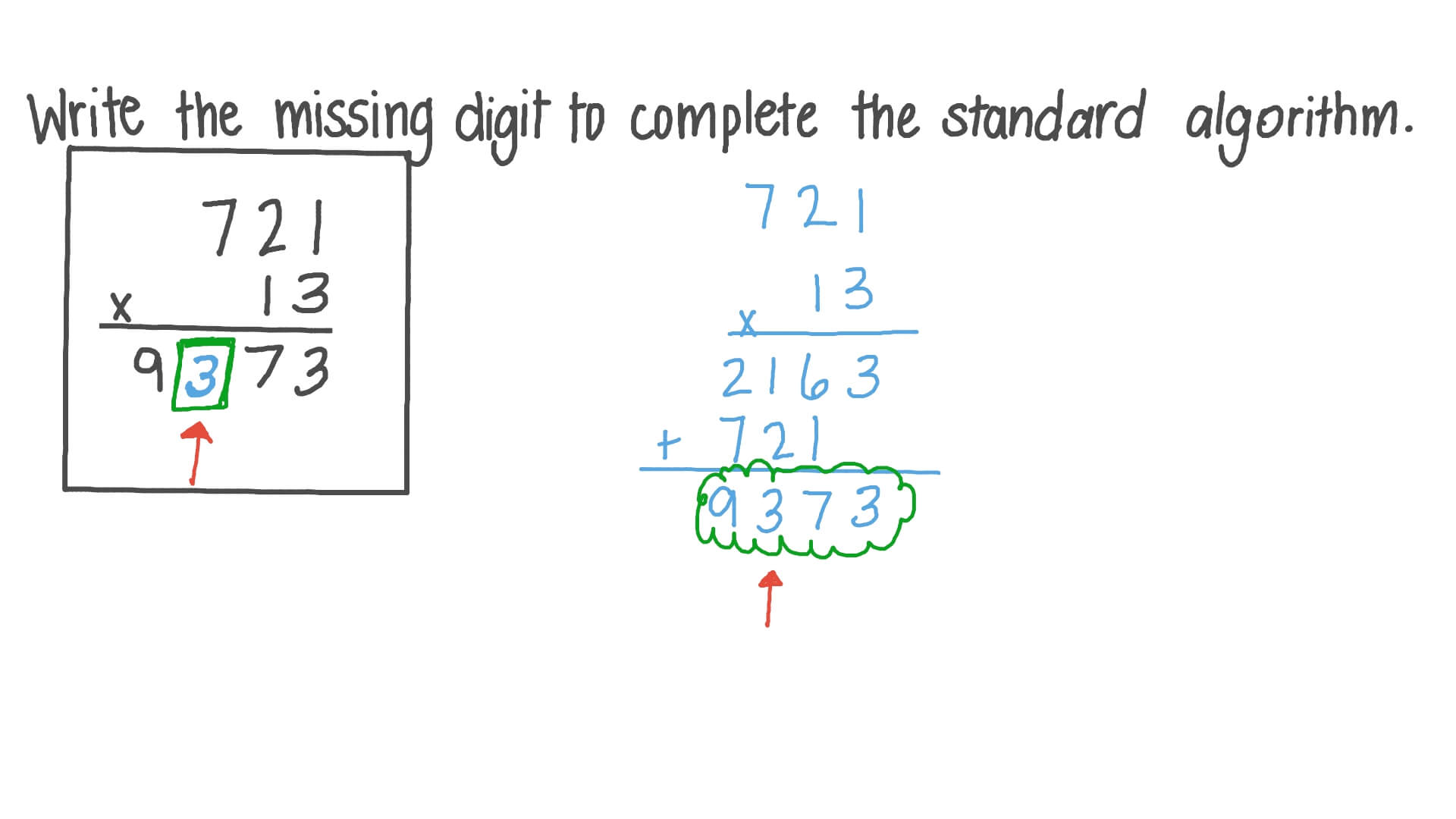 Question Video Finding The Missing Number In The Standard Algorithm