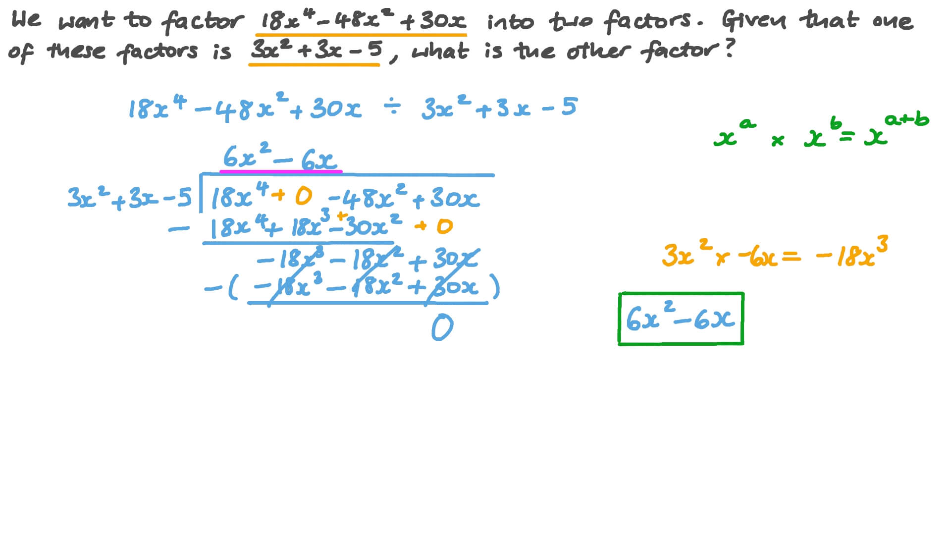 ion Video Dividing Third Degree Polynomials Using Long Division To Find A Factor Of A 