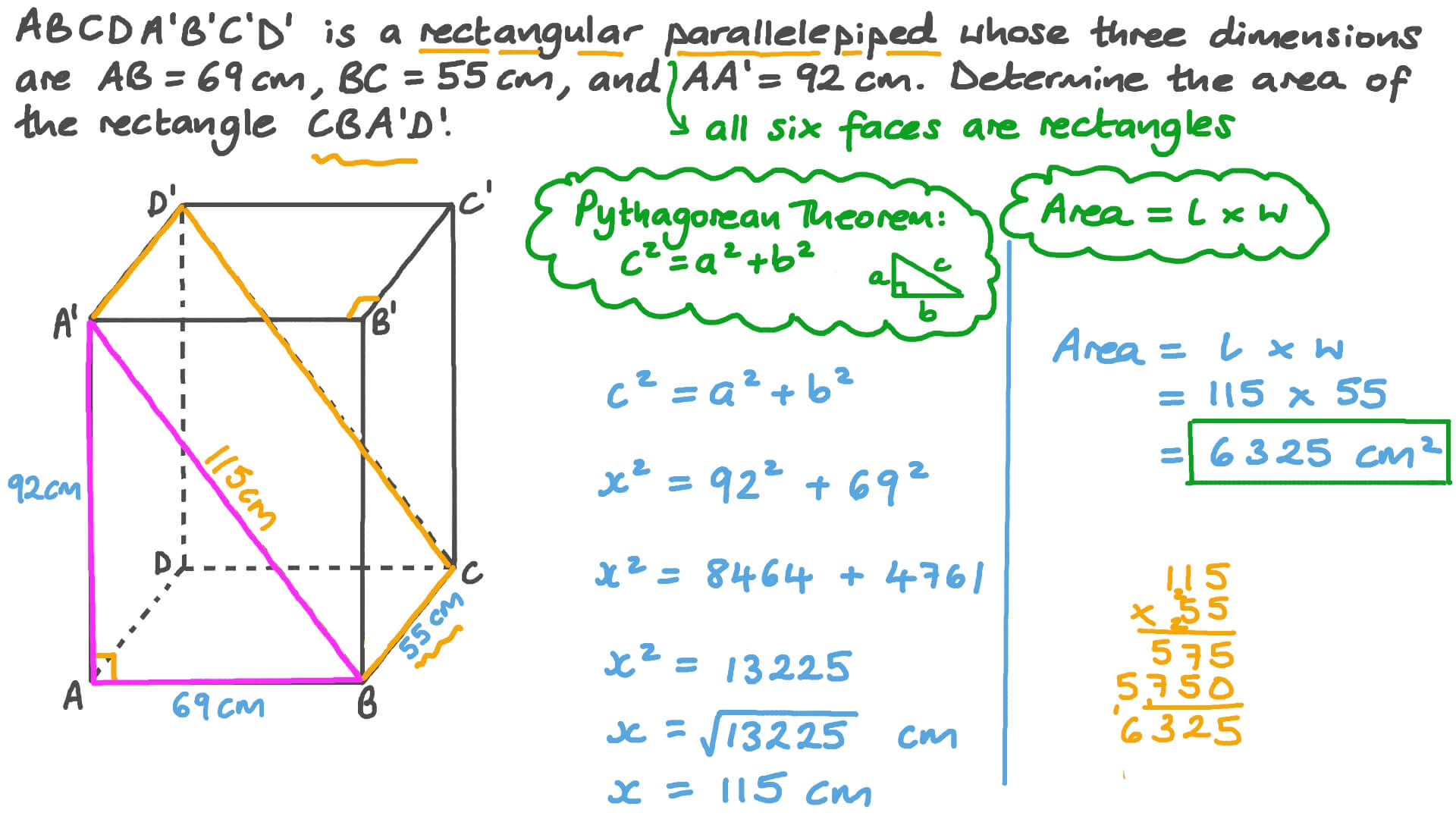 ion Video Finding The Area Of A Diagonal Rectangle Inside A 