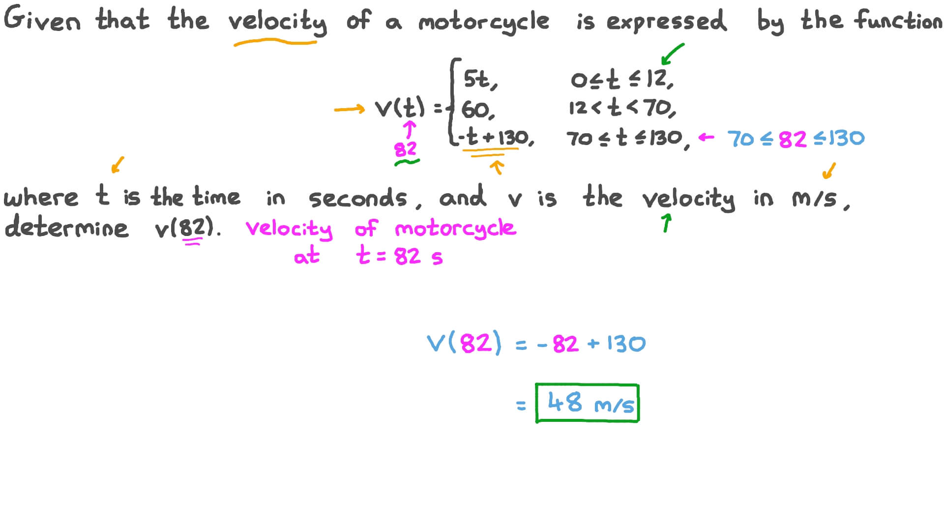 Question Video: Evaluating Piecewise-Defined Functions in a Real-World Context | Nagwa