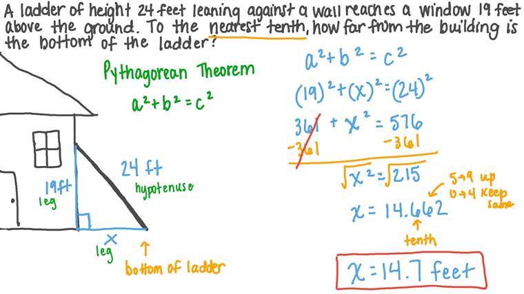 Pythagorean Theorem Ladder Problems