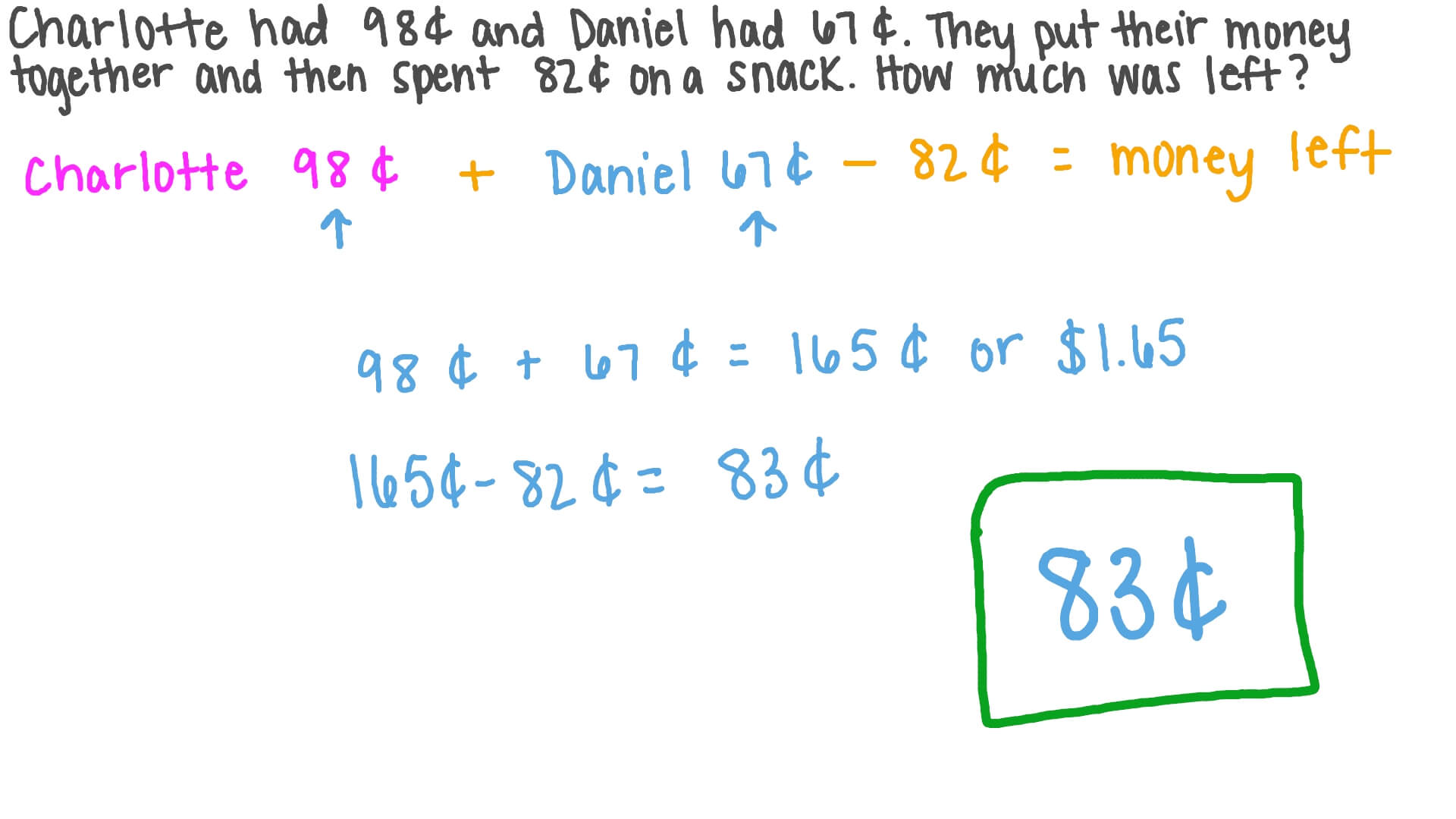 Question Video: Solving Word Problems Involving Addition and ...