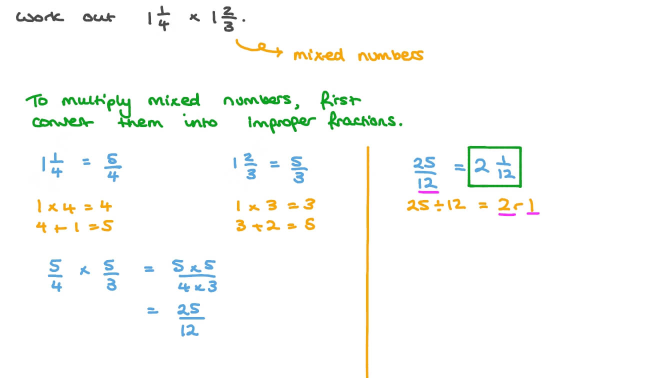 Question Video Multiplying Two Mixed Numbers Nagwa
