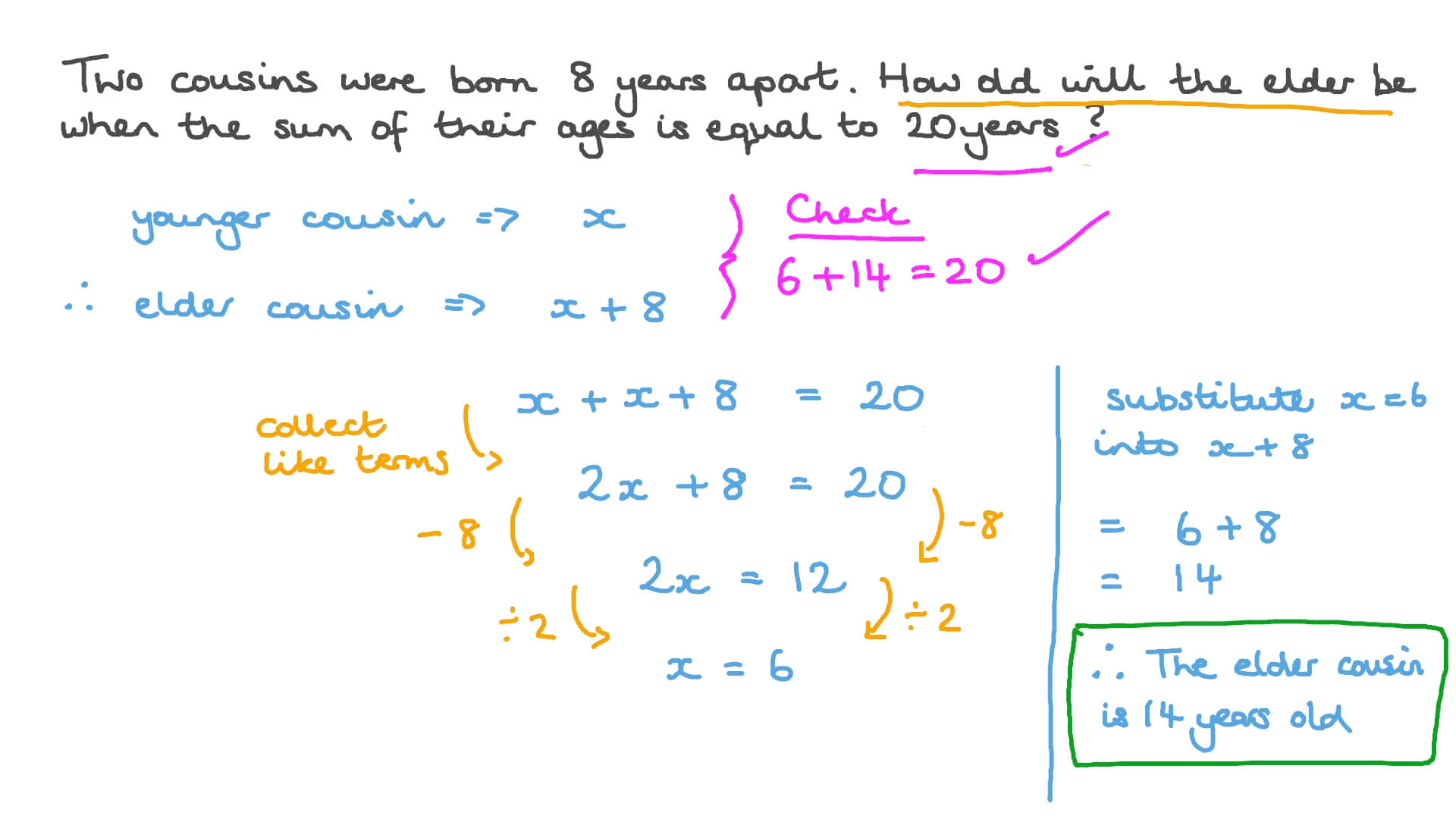 Question Video: Solving Multi-Step Real-Life and Mathematical Problems ...