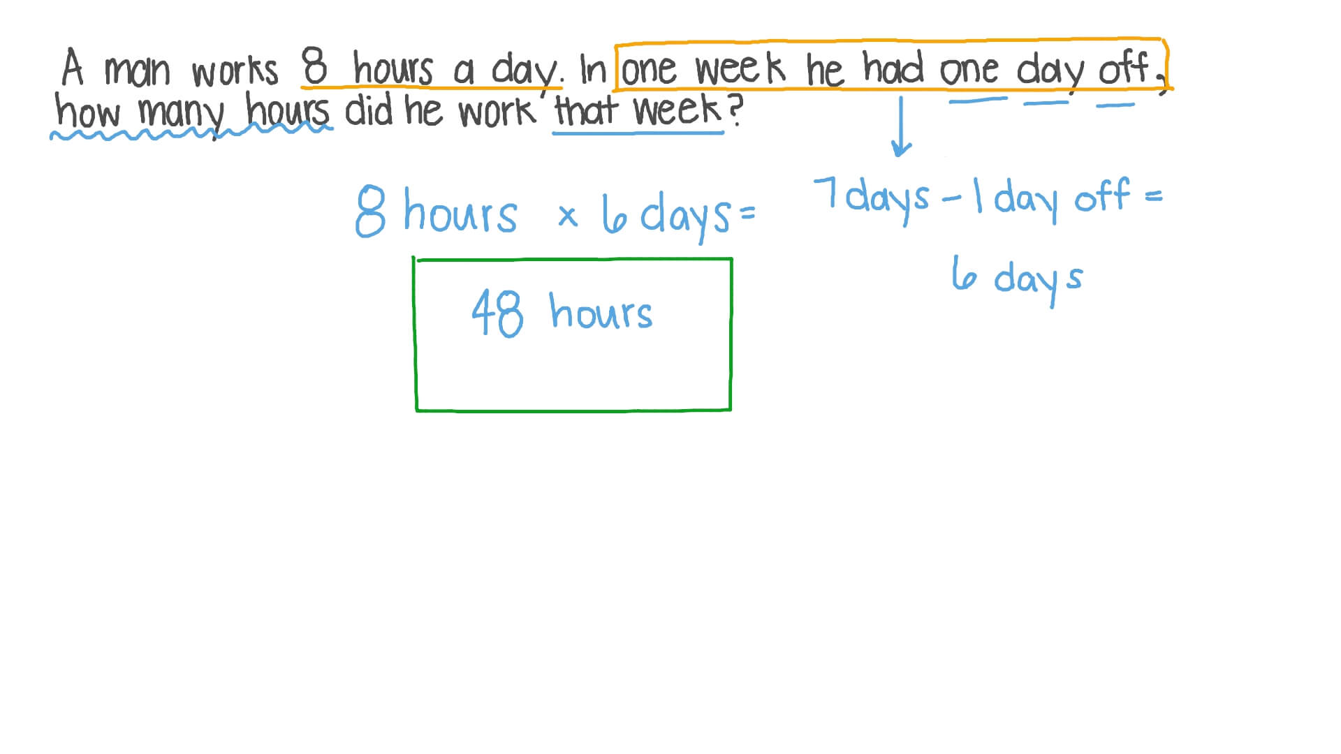 Question Video: Solving Word Problems by Multiplying Numbers in the ...