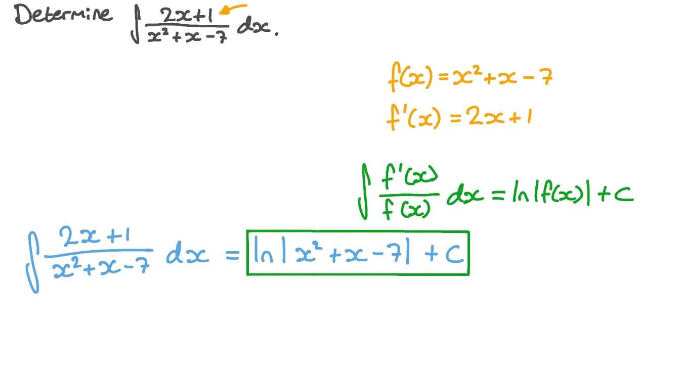 Question Video: Evaluating Indefinite Integrals | Nagwa