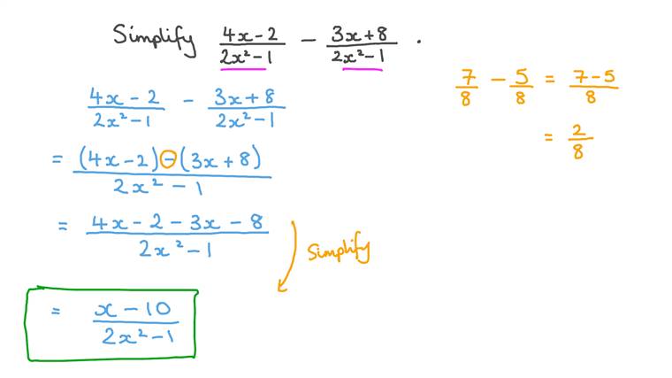 Lesson Adding And Subtracting Algebraic Fractions Nagwa