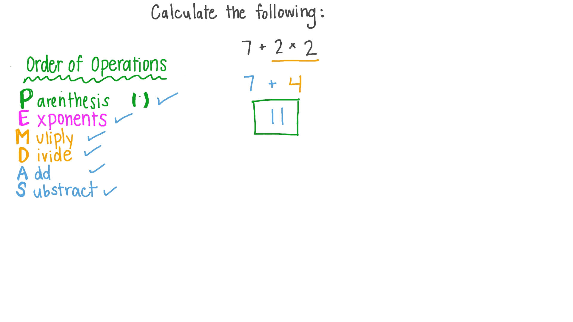 Question Video: Applying the Order of Operations in Mathematical ...