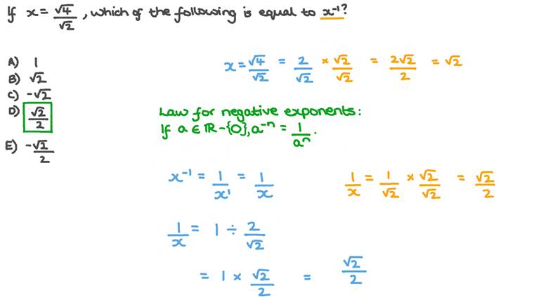 Lesson: Power and Exponents over the Real Numbers | Nagwa