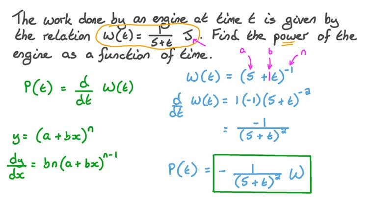 Lesson: Power as the Rate of Work | Nagwa