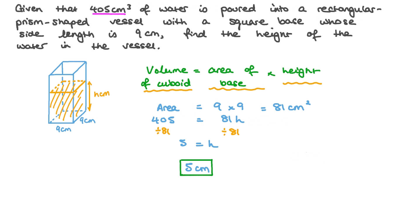 ion Video Finding The Height Of A Rectangular Prism In A Real 