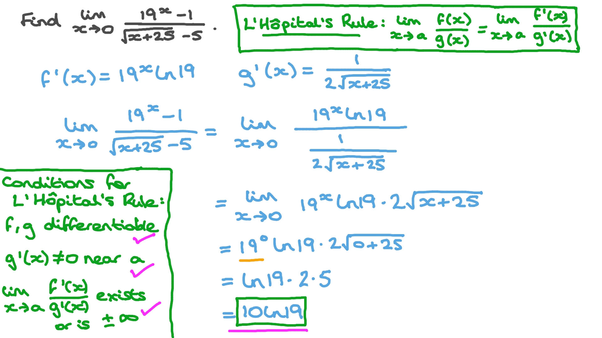 Question Video Finding The Value Of A Limit Involving Exponential 