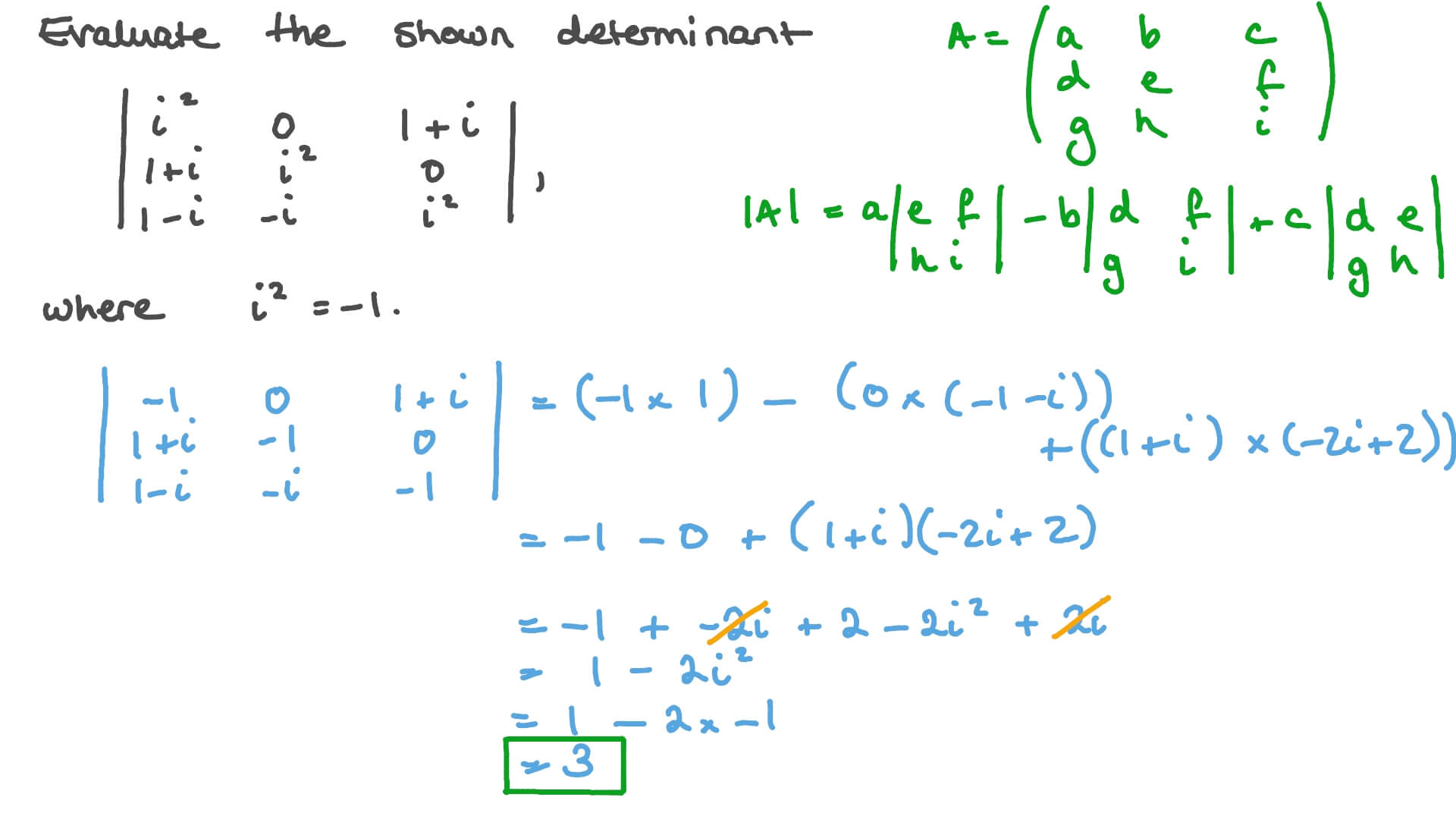 Question Video: Evaluating Determinants | Nagwa
