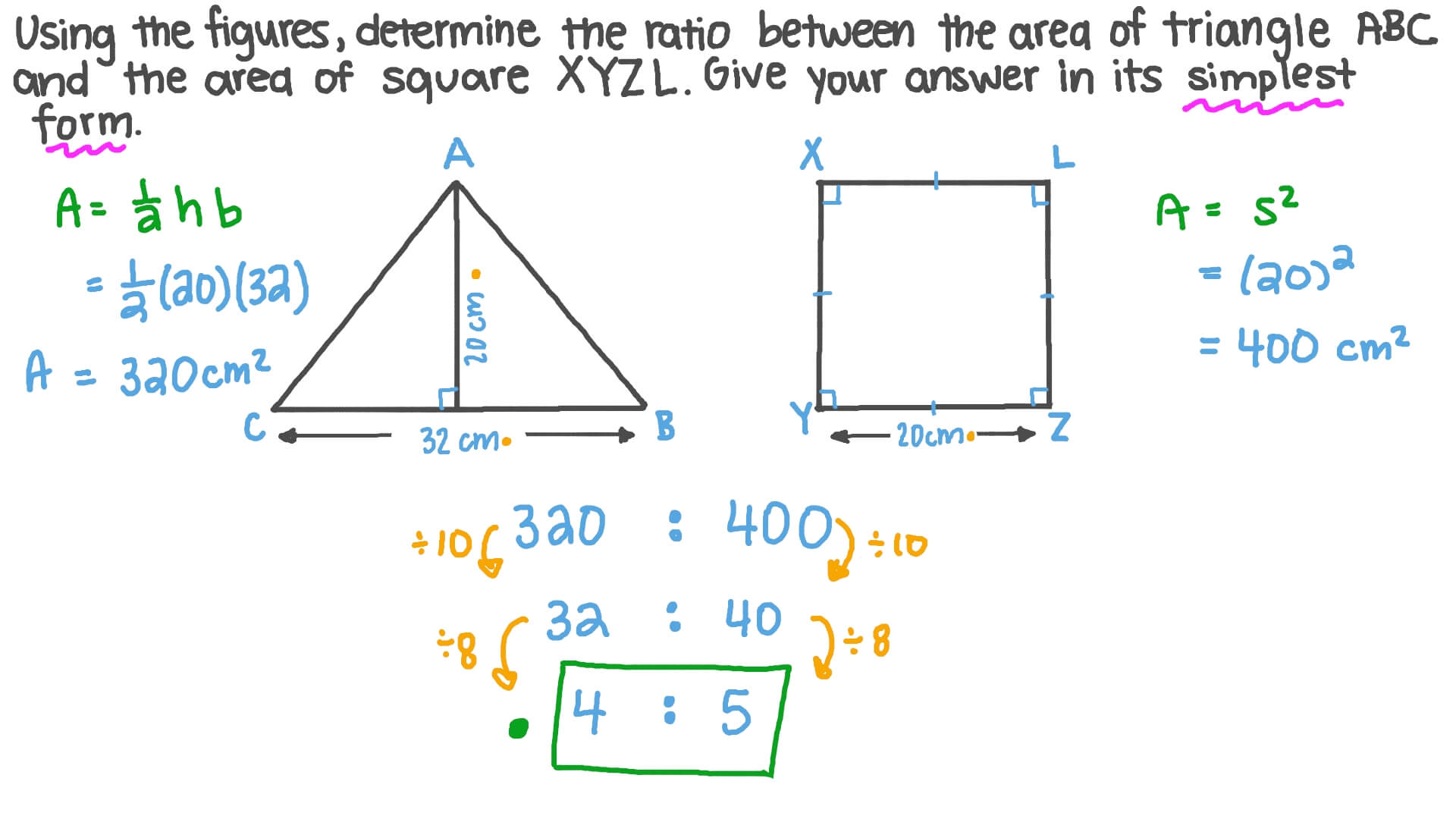 Question Video: Finding the Total Surface Area and the Volume of a ...