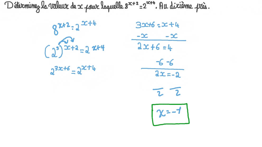 Question Video: Déterminer l’ensemble solution d’une équation ...