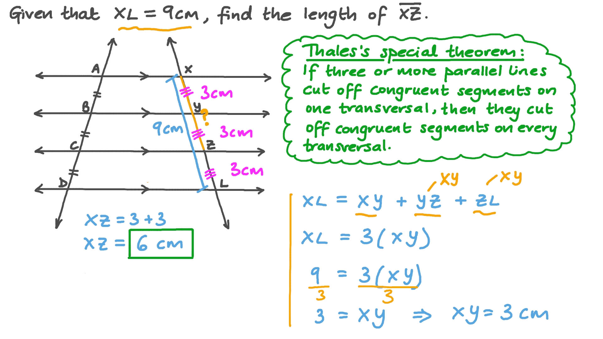 ion Video Finding The Lengths Of Proportional Line Segments 