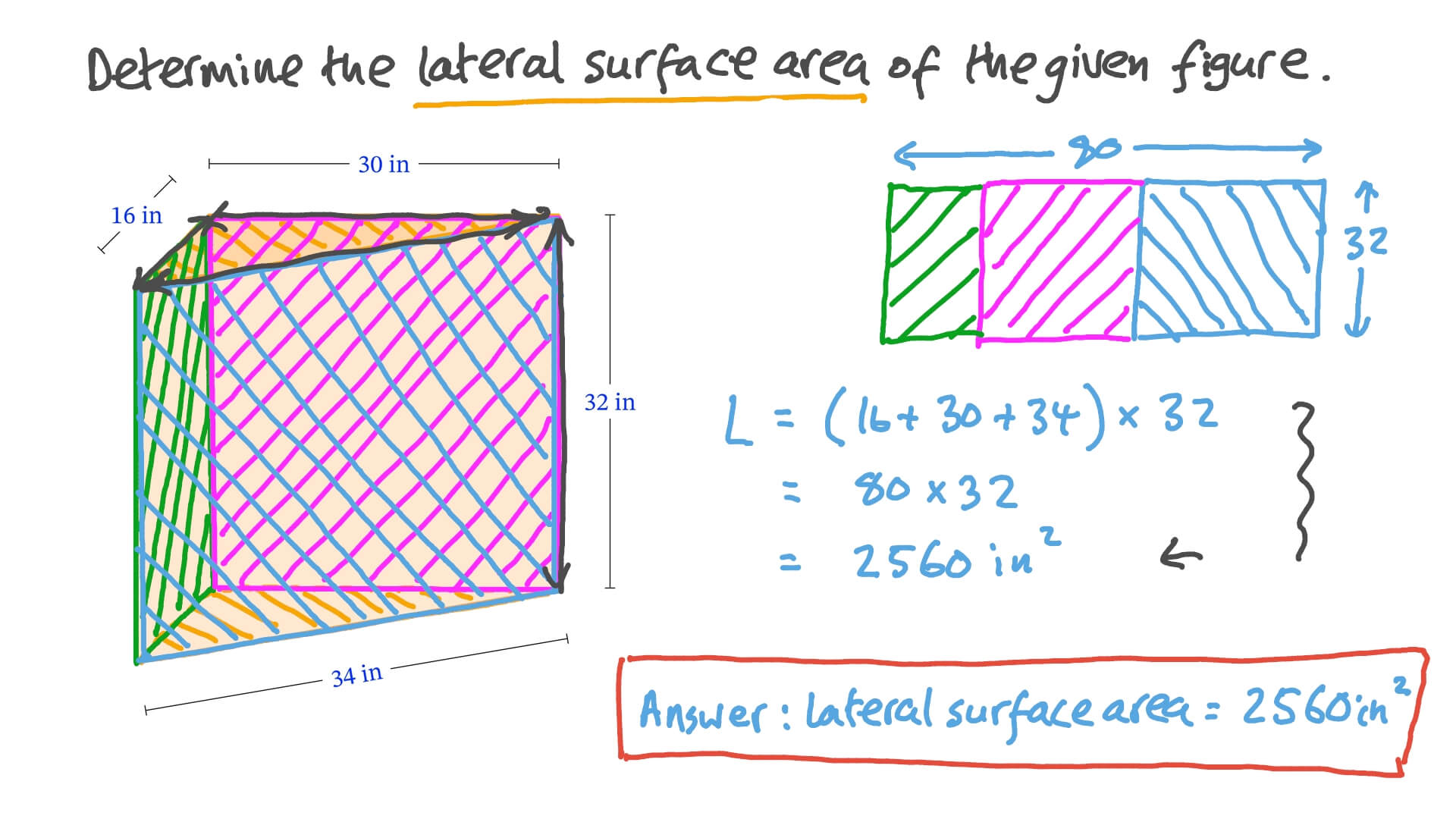 ion Video Finding The Lateral Surface Area Of A Triangular Prism 