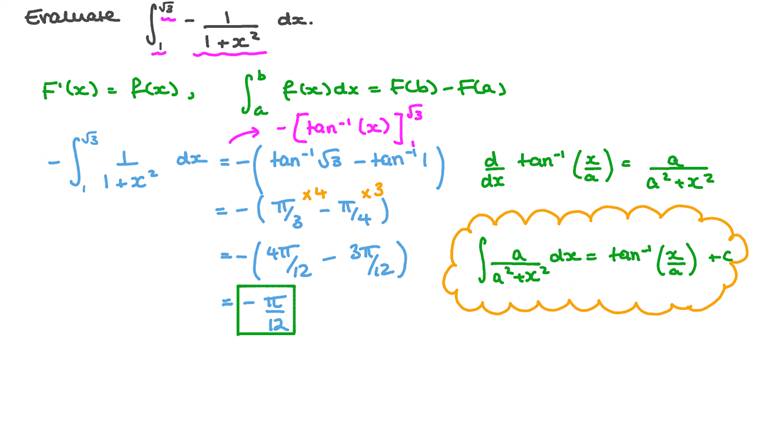 Lesson: Integrals Resulting in Inverse Trigonometric Functions | Nagwa