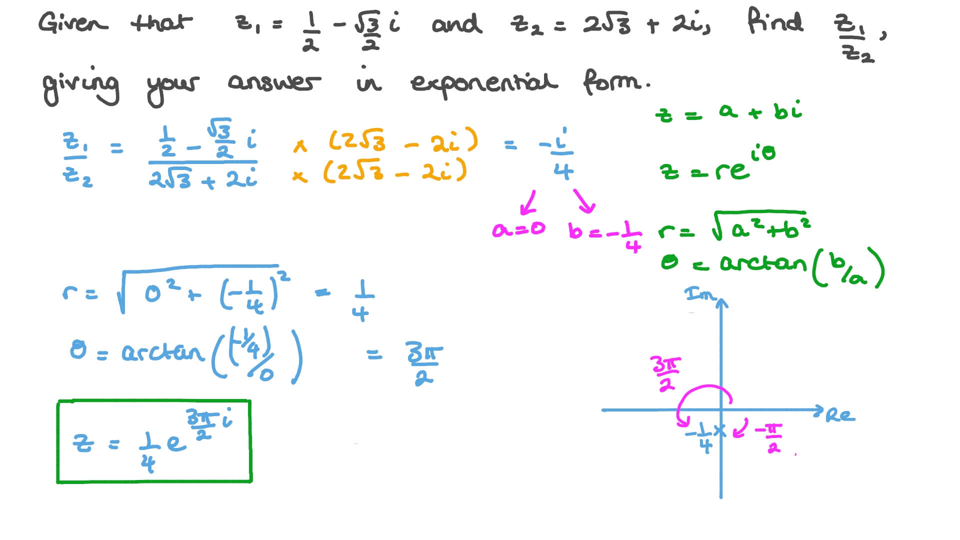ion Video Dividing Complex Numbers In Algebraic Form And Expressing Their Quotient In 
